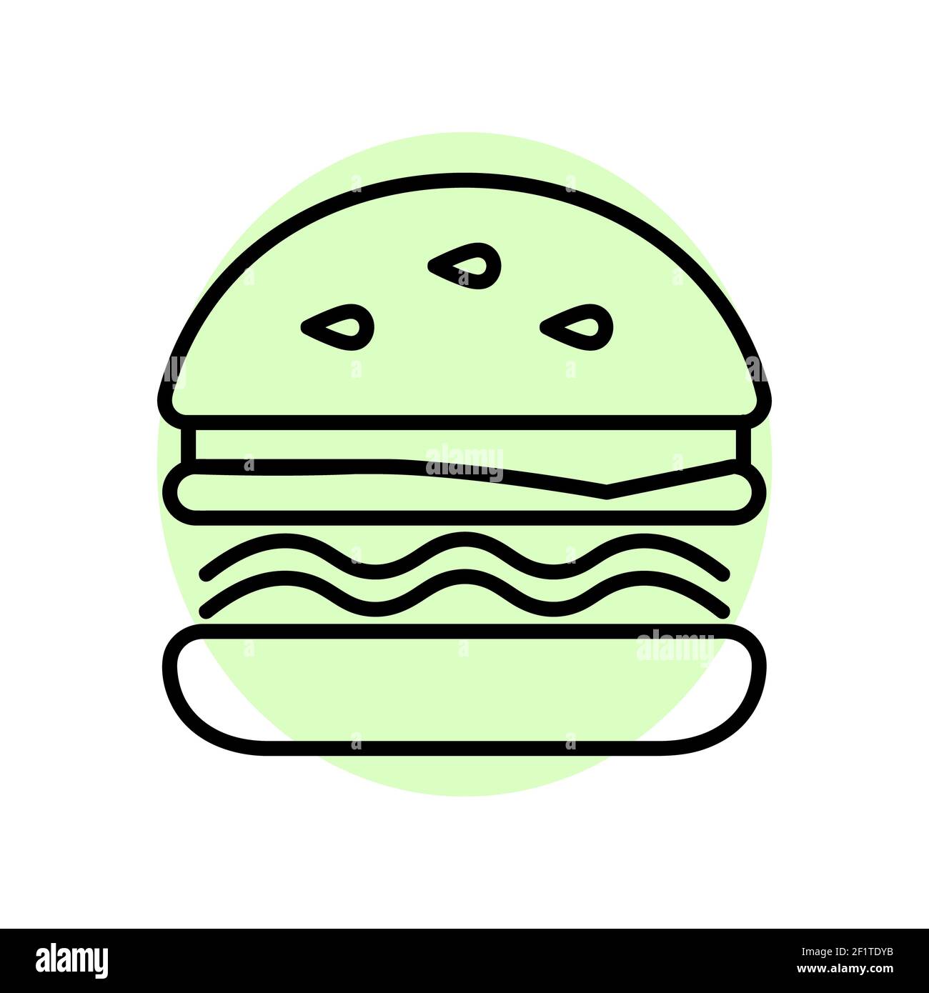 Hamburger flat icon. Pictogram for web. Line stroke. Isolated on white ...