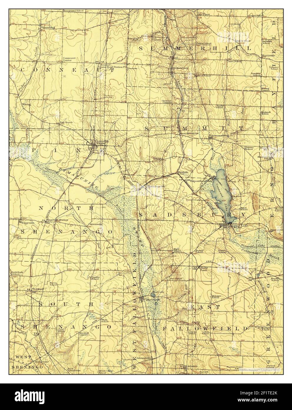 Linesville, Pennsylvania, map 1908, 1:62500, United States of America ... Linesville, Pennsylvania, map 1908, 1:62500, United States of America ...
