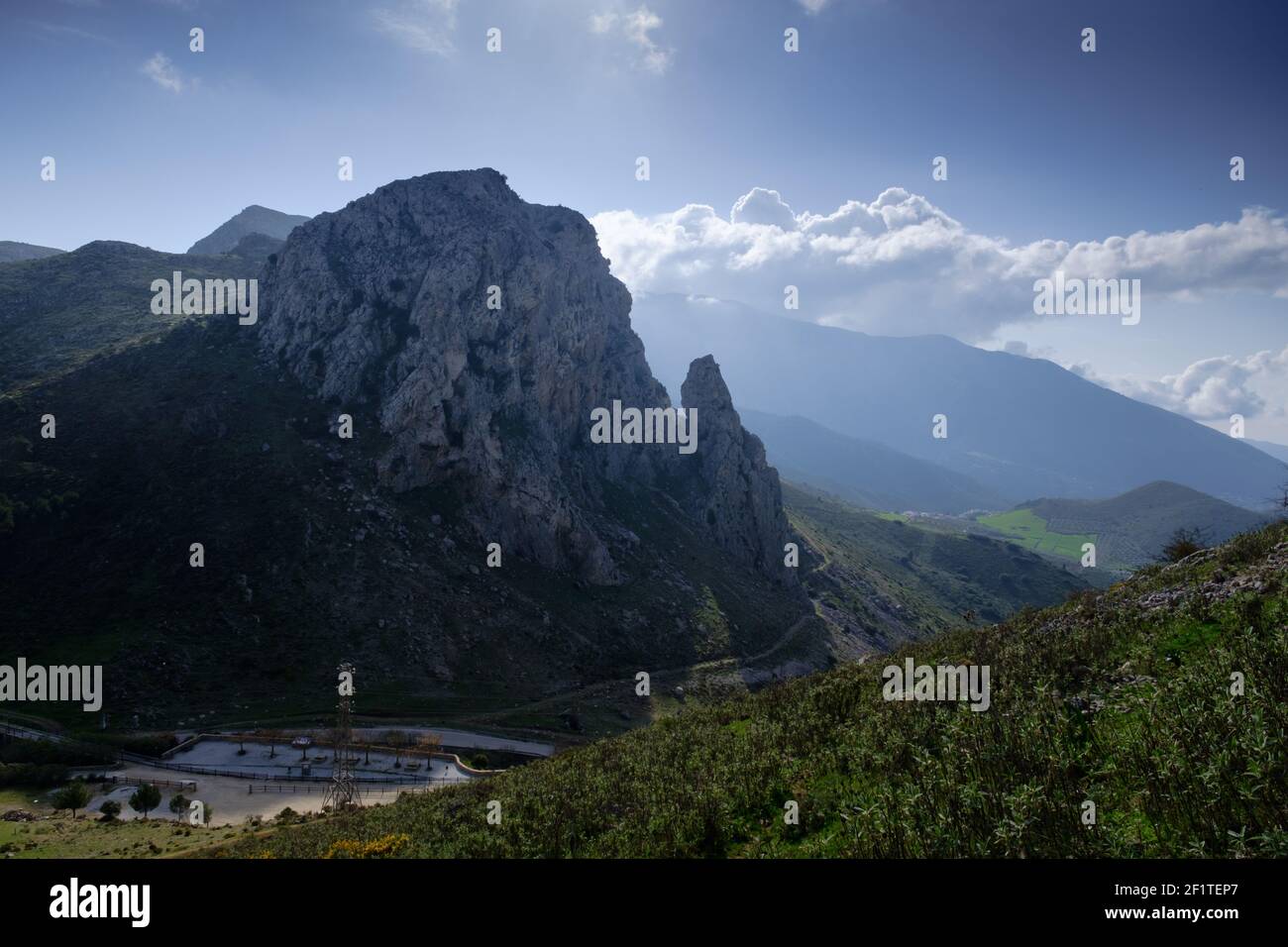 Hiking in the mountains above Zafarraya pass, Andalucía, Spain, Europe ...