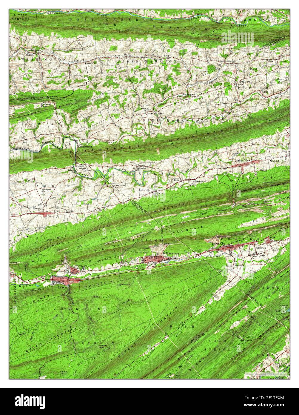 Map of lykens hi-res stock photography and images - Alamy