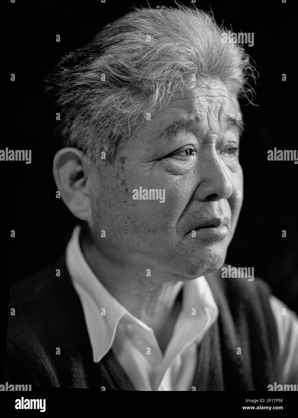 Japanese face Black and White Stock Photos & Images - Alamy