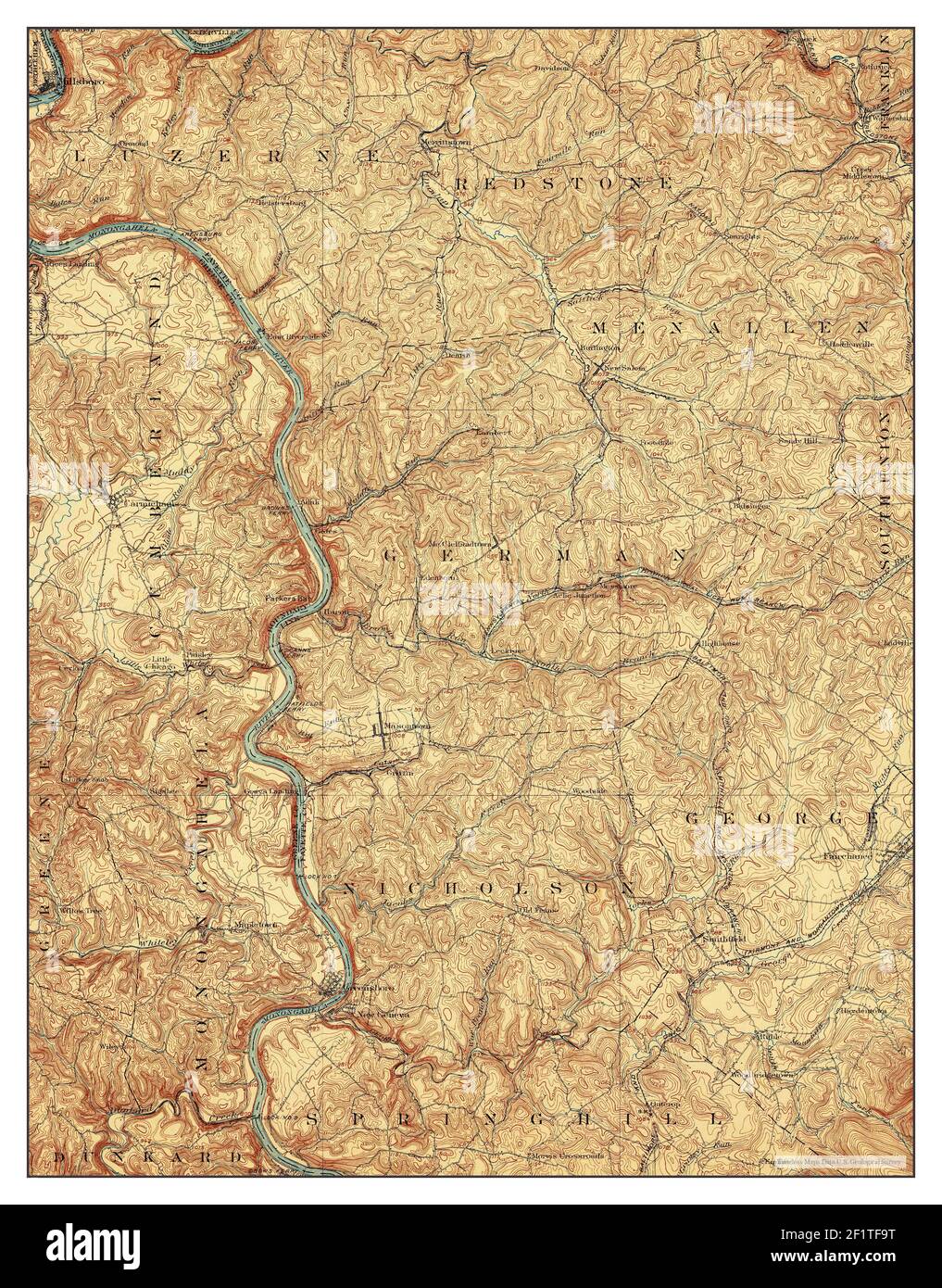 Masontown, Pennsylvania, map 1903, 1:62500, United States of America by ...