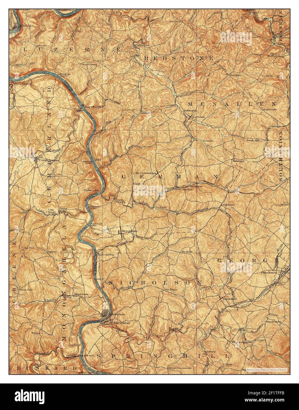 Masontown map hi-res stock photography and images - Alamy