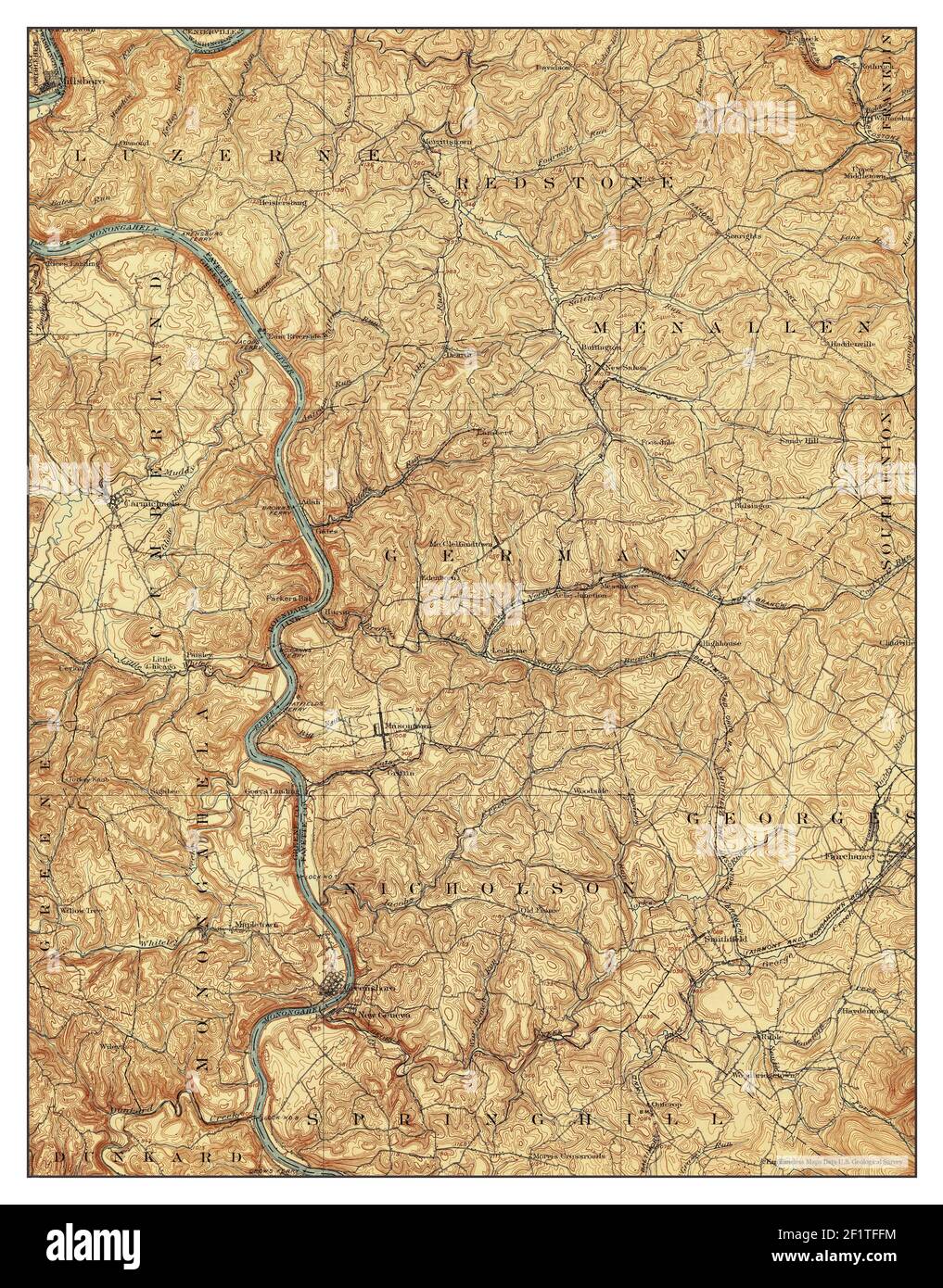 Masontown map hi-res stock photography and images - Alamy