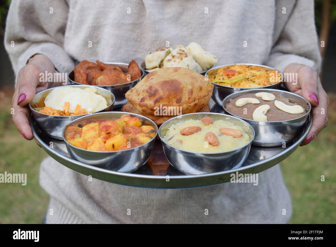 Indian Fasting cuisine Upwas items Thali complere meal for vrat ...