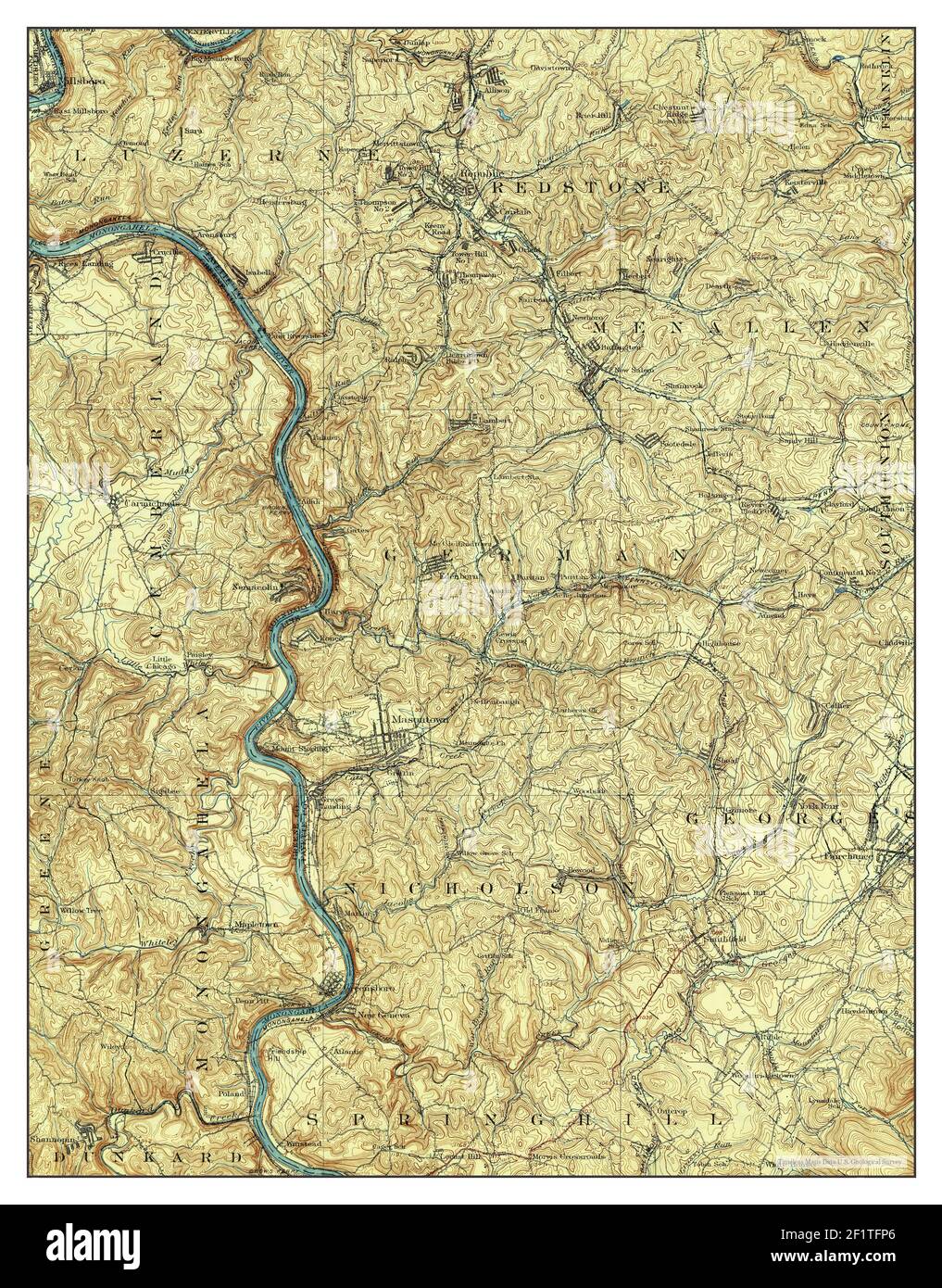 Masontown, Pennsylvania, map 1935, 1:62500, United States of America by ...