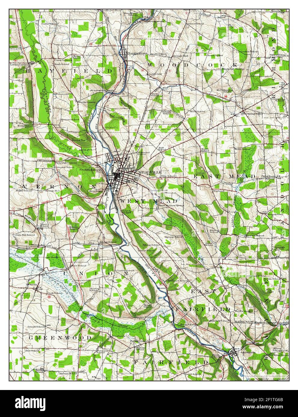 Map of meadville hi-res stock photography and images - Alamy