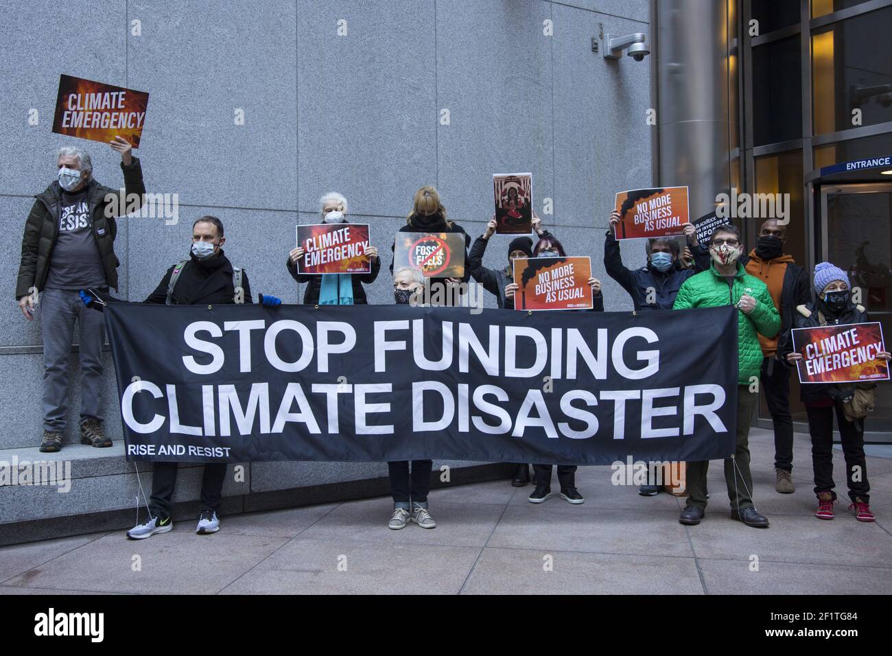 Demonstration & march in midtown NYC marching from Black Rock ...
