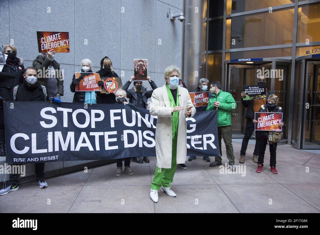 Demonstration & march in midtown NYC marching from Black Rock ...