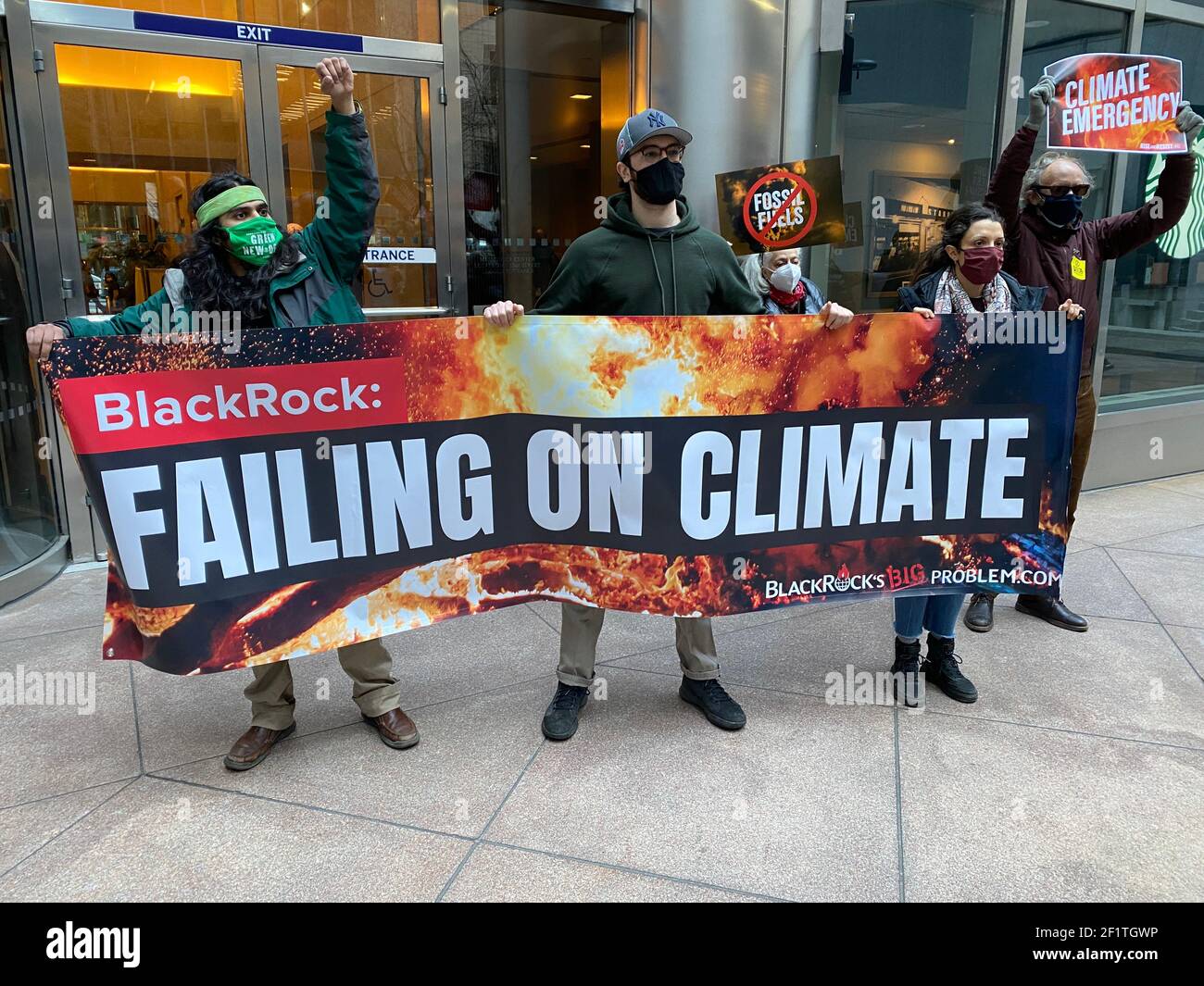 Demonstration & march in midtown NYC marching from Black Rock ...