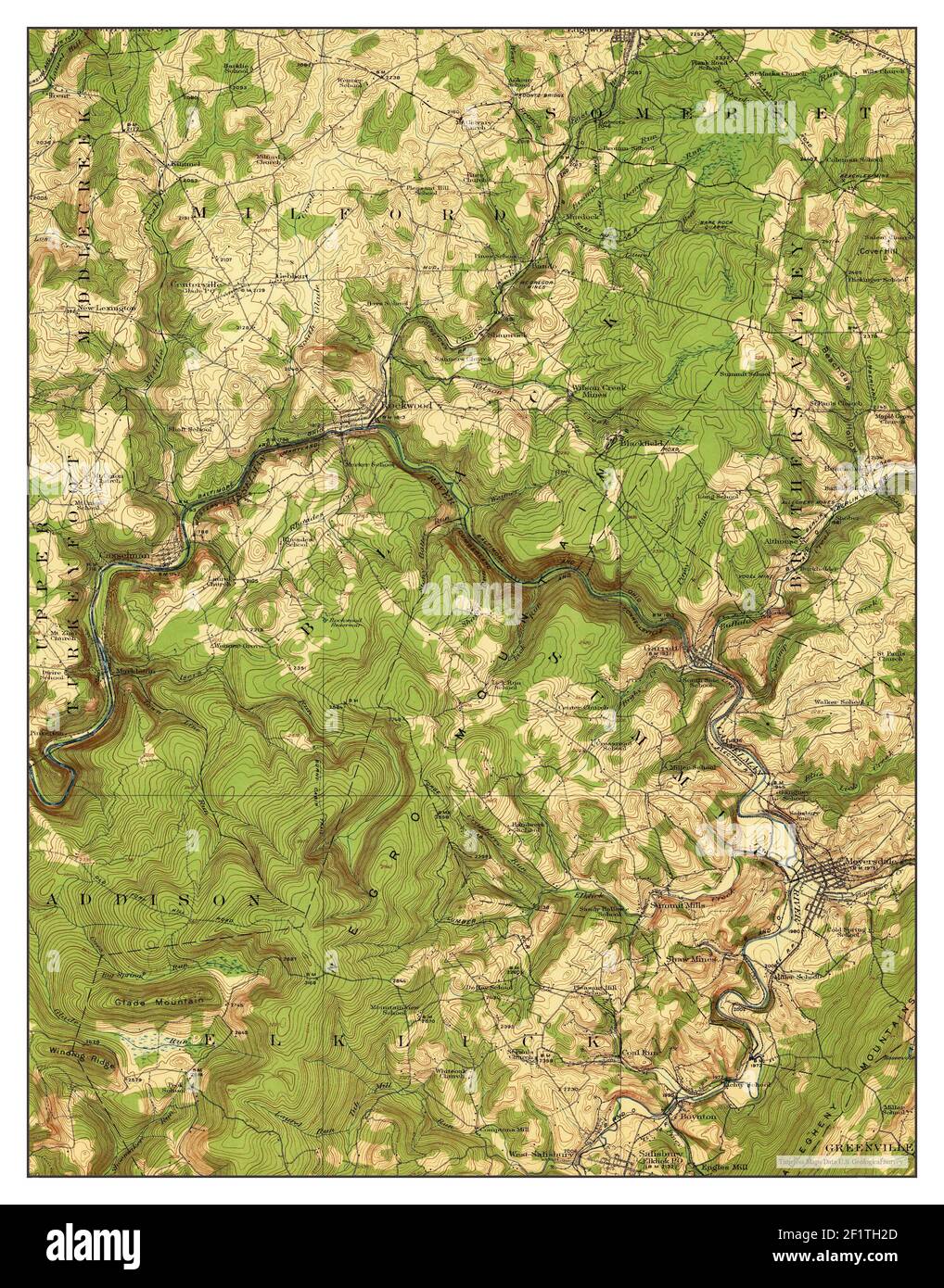 Map of meyersdale hi-res stock photography and images - Alamy