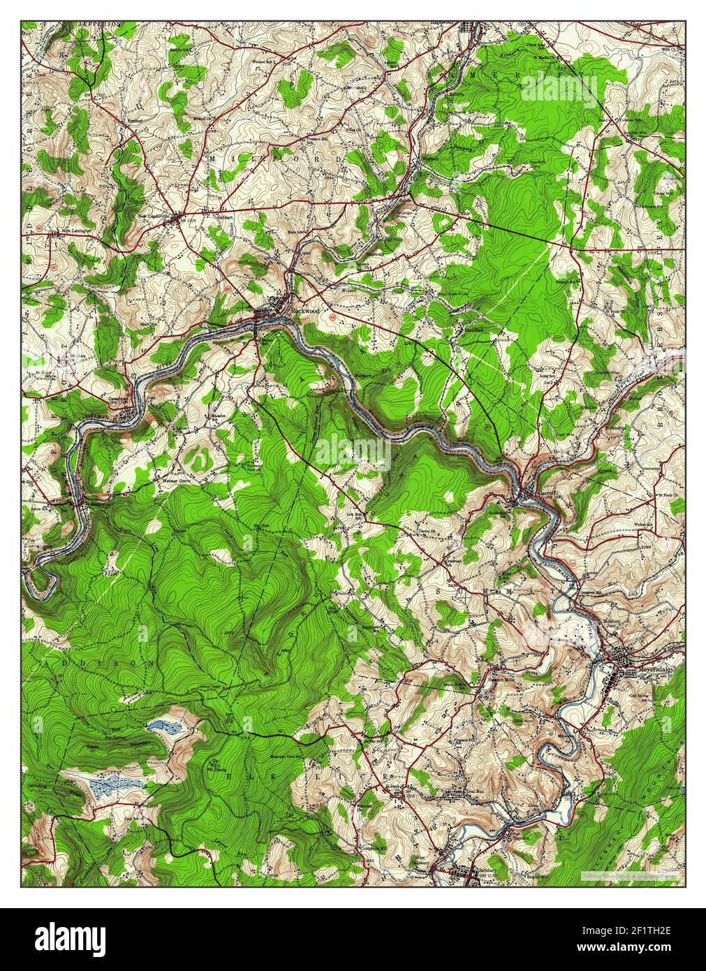 Map of meyersdale hi-res stock photography and images - Alamy