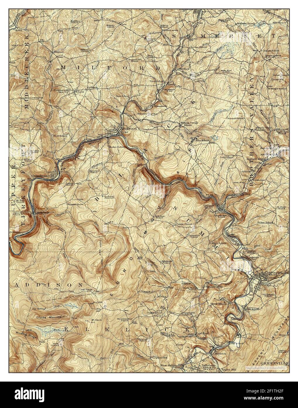 Map of meyersdale hi-res stock photography and images - Alamy