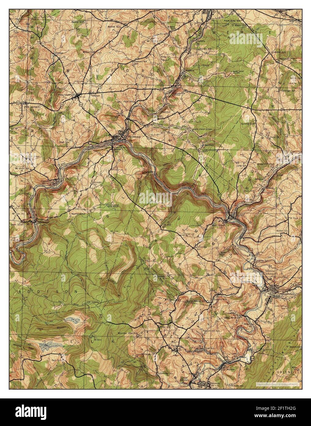 Map of meyersdale hi-res stock photography and images - Alamy