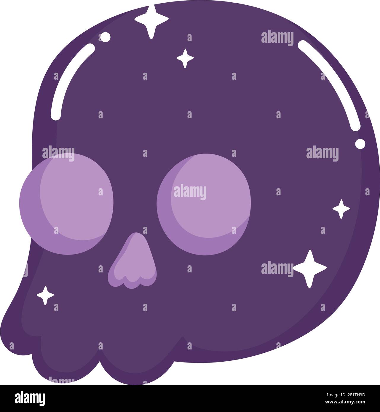 cartoon death skull purple color Stock Vector Image & Art - Alamy