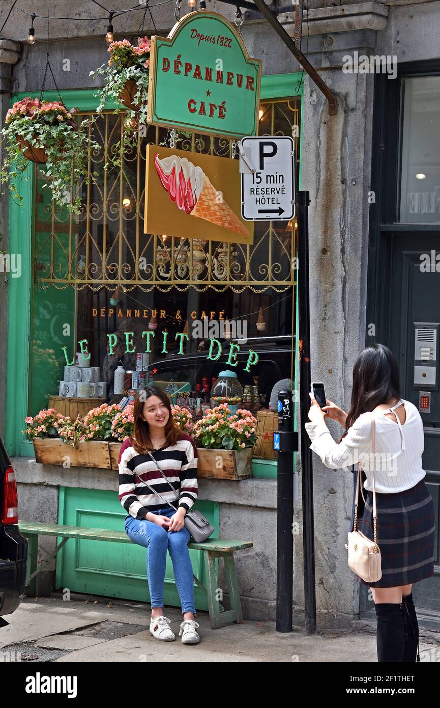 GIRLS IN FRONT OF THE PETIT DEP, TRENDY AND FRIENDLY PLACE, CONVENIENCE ...