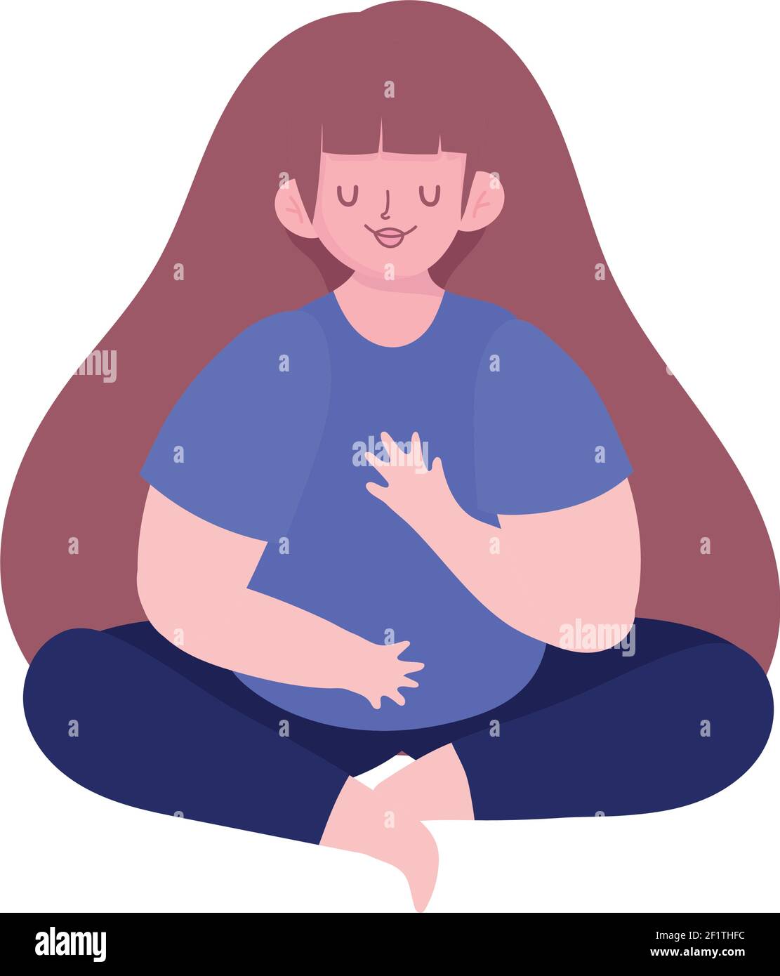 cute girl sitting cartoon isolated Stock Vector Image & Art - Alamy