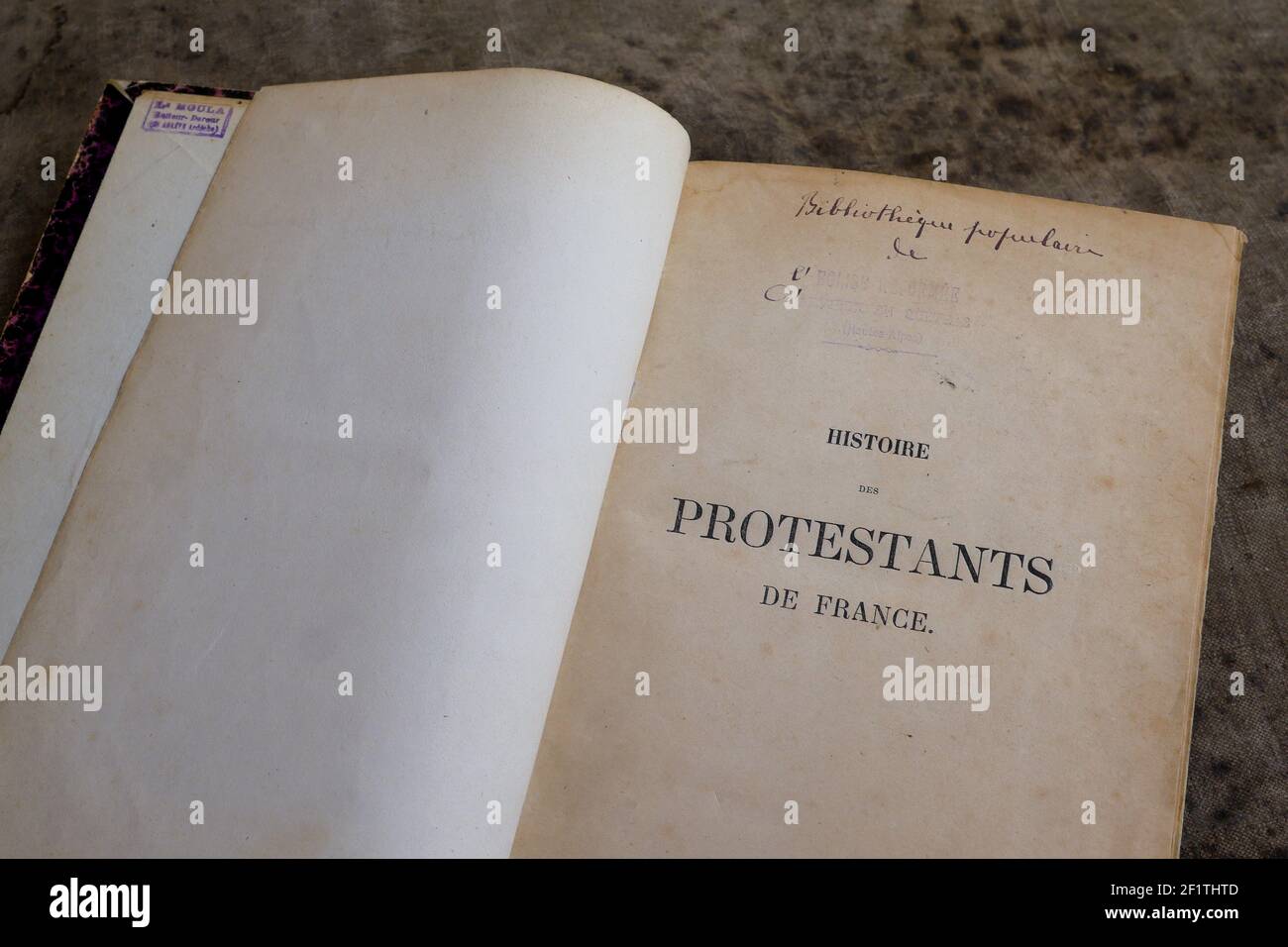 History of the french Protestants, France, 1874 Stock Photo - Alamy