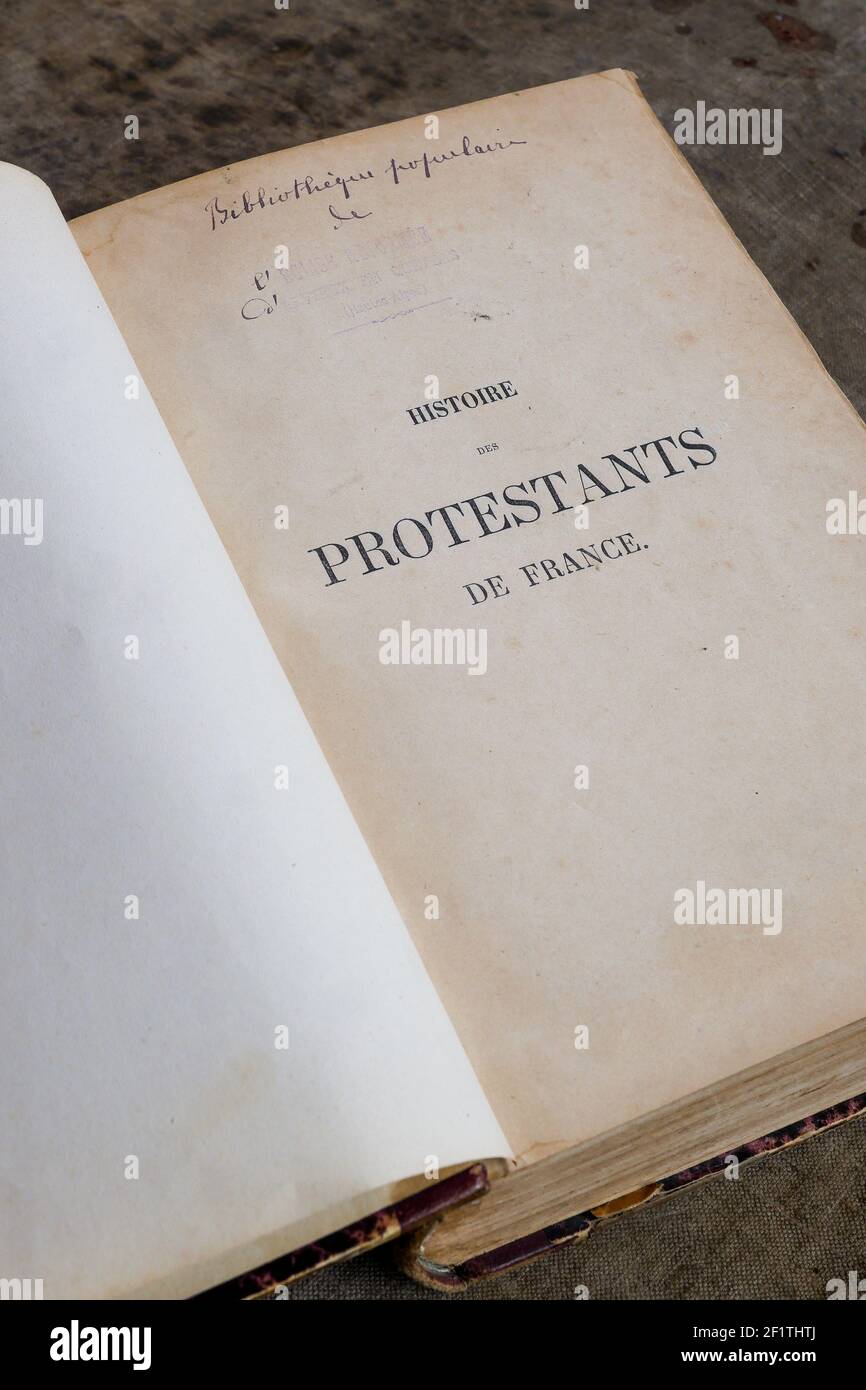 History of the french Protestants, France, 1874 Stock Photo - Alamy