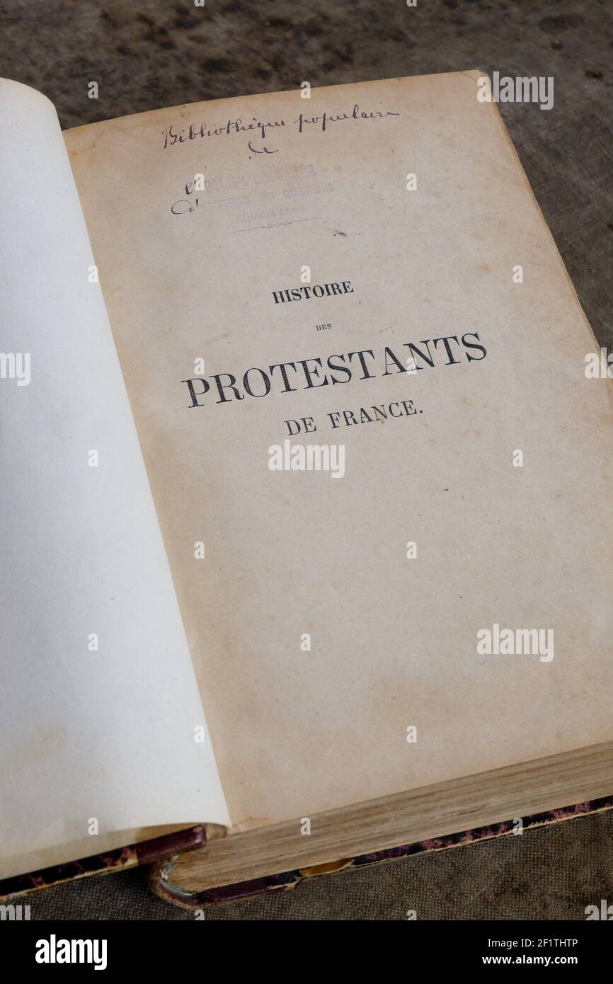 History of the french Protestants, France, 1874 Stock Photo - Alamy