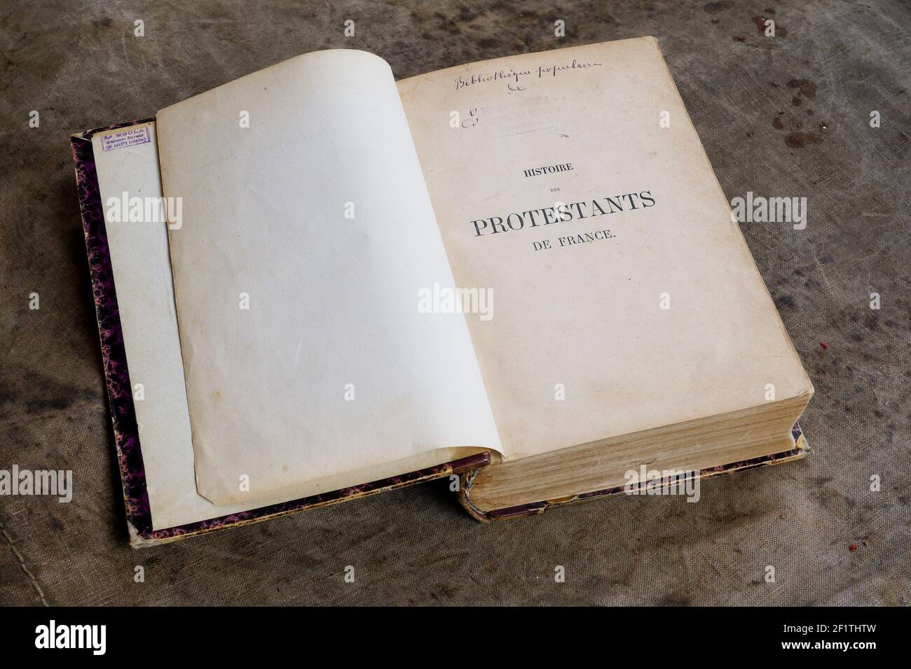 History of the french Protestants, France, 1874 Stock Photo - Alamy