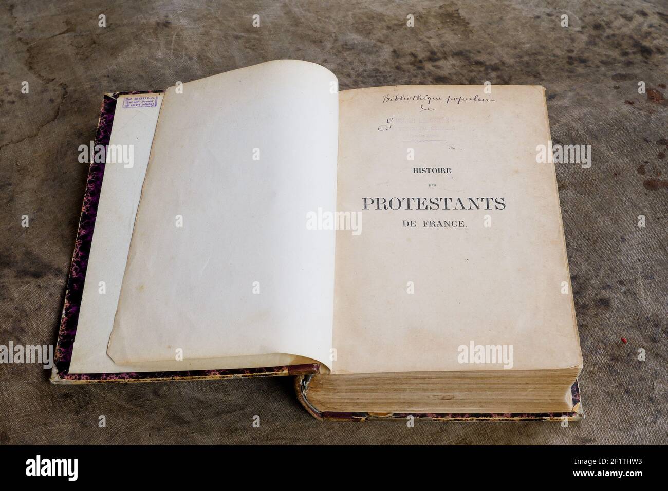 History of the french Protestants, France, 1874 Stock Photo - Alamy