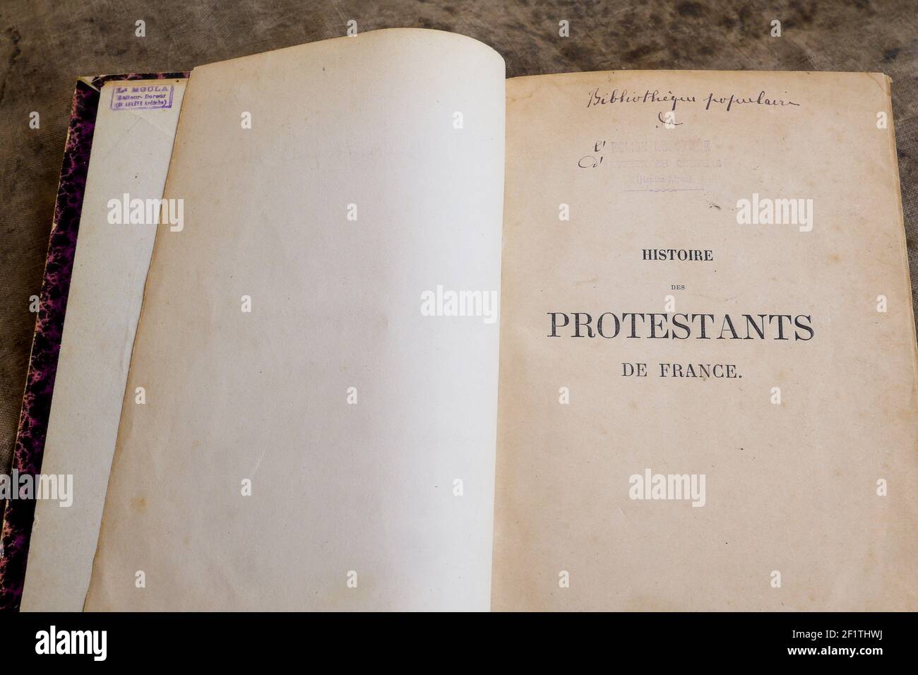 History of the french Protestants, France, 1874 Stock Photo - Alamy