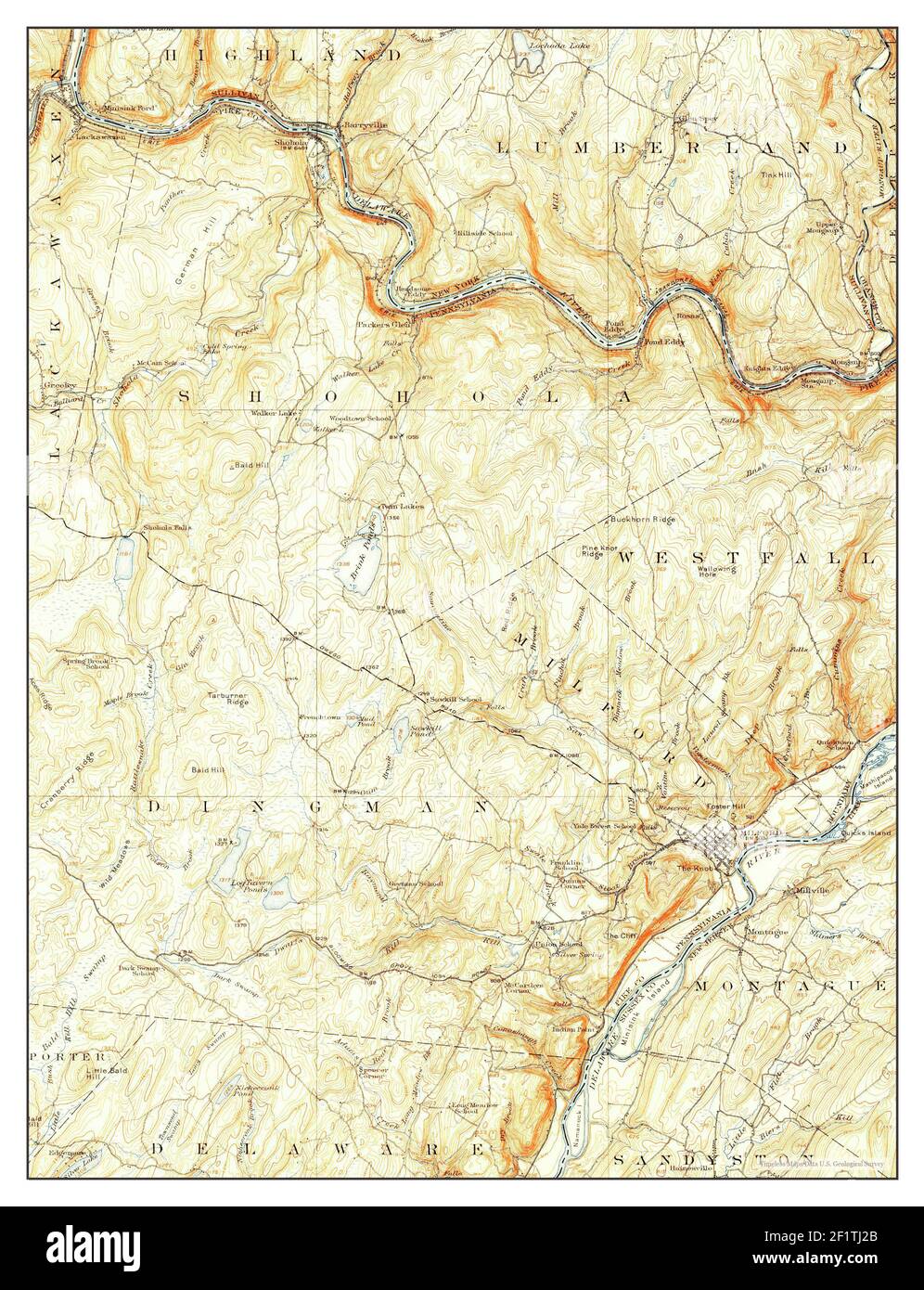 Map of milford Cut Out Stock Images & Pictures - Alamy