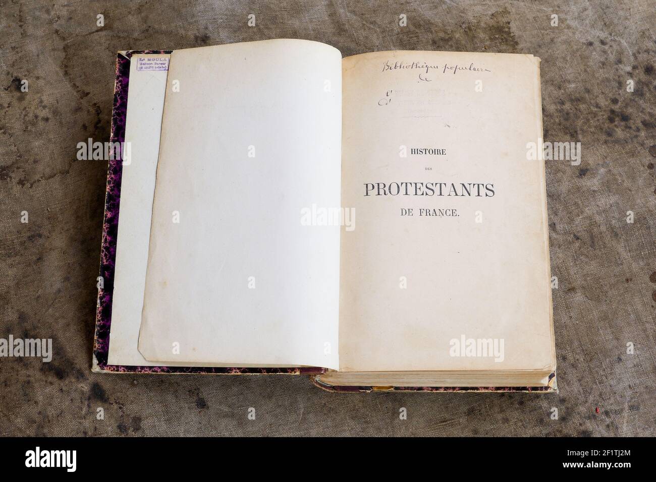 History of the french Protestants, France, 1874 Stock Photo - Alamy