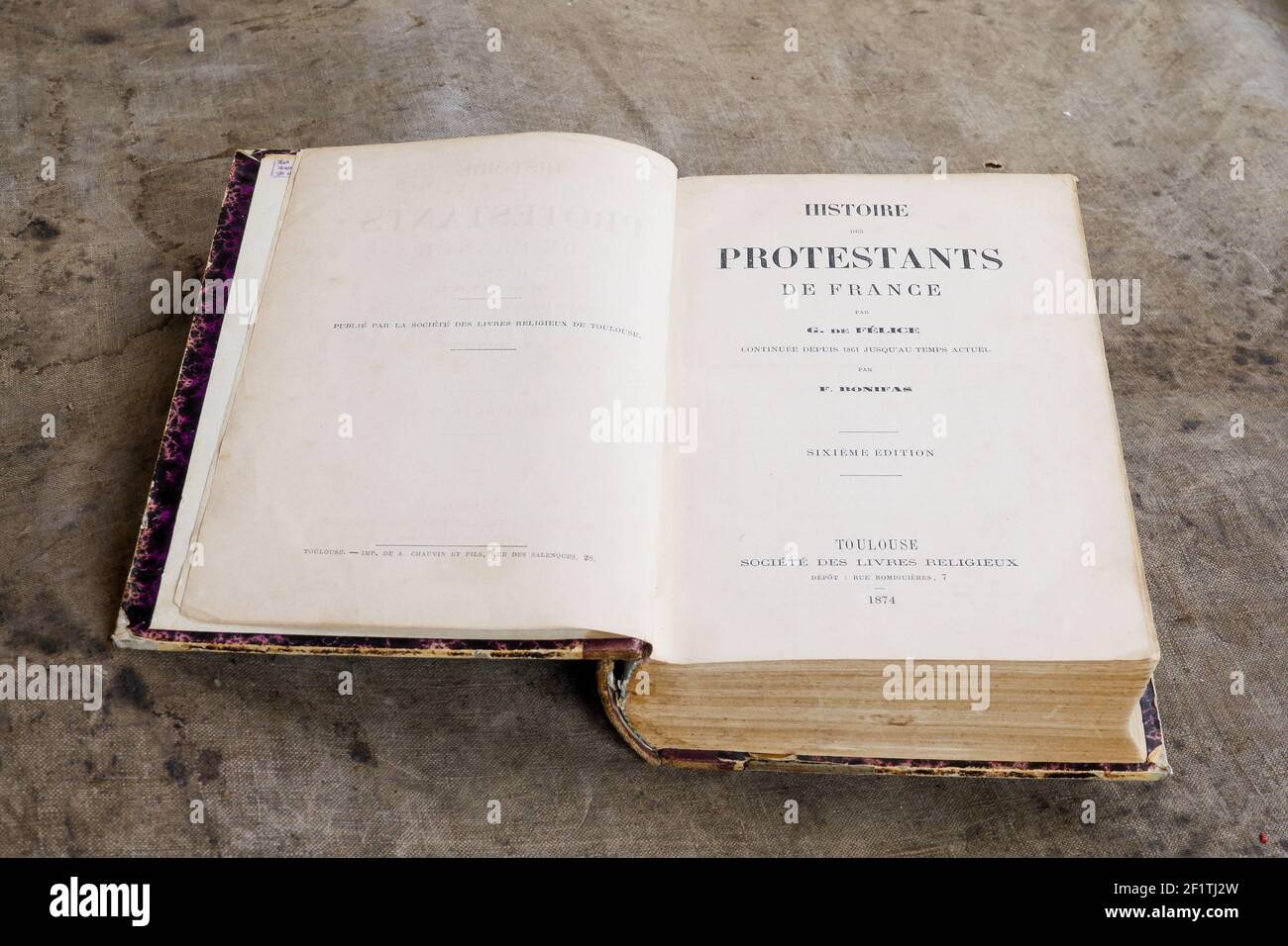 History of the french Protestants, France, 1874 Stock Photo - Alamy
