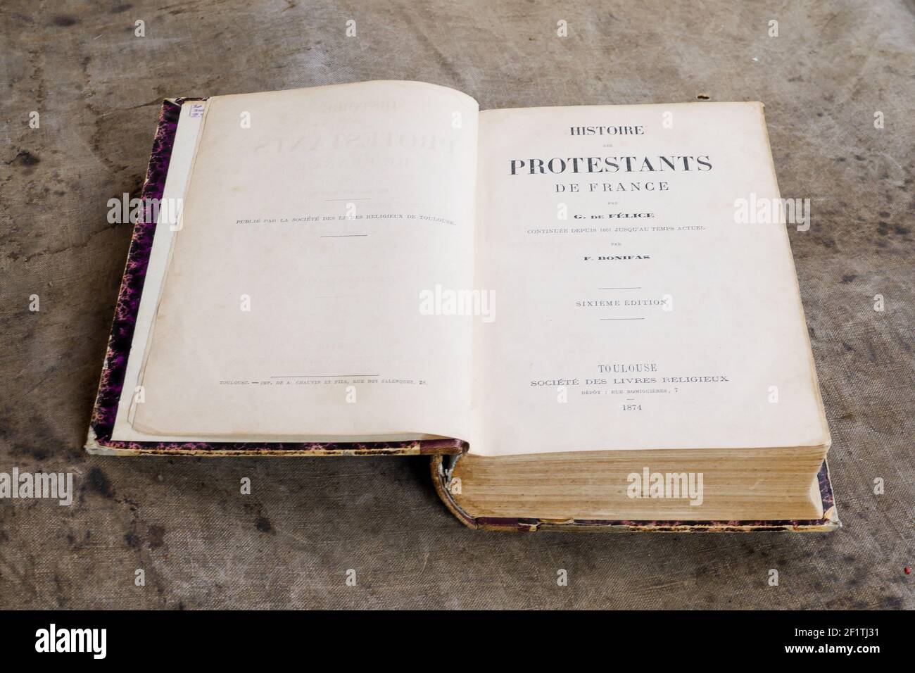 History of the french Protestants, France, 1874 Stock Photo - Alamy