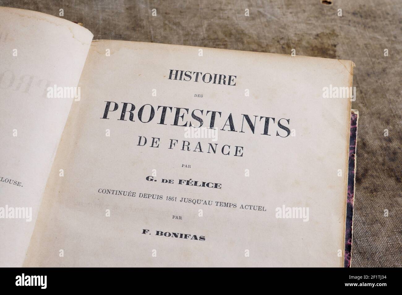History of the french Protestants, France, 1874 Stock Photo - Alamy