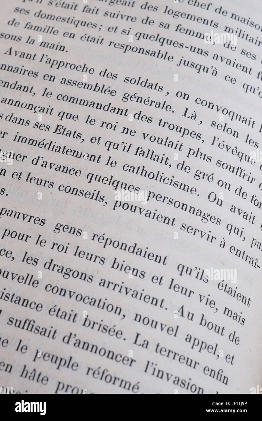 History of the french Protestants, France, 1874 Stock Photo - Alamy