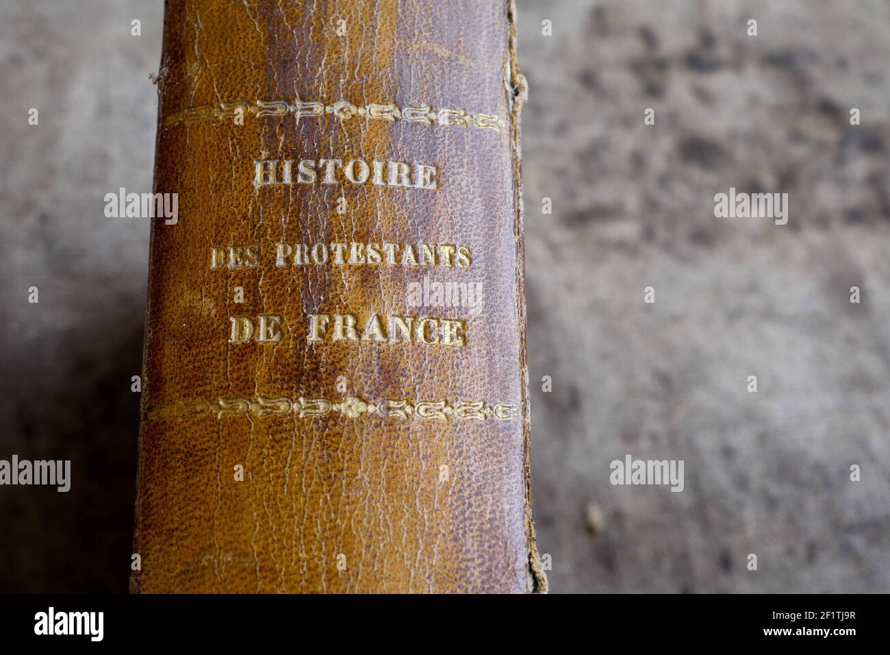 History of the french Protestants, France, 1874 Stock Photo - Alamy