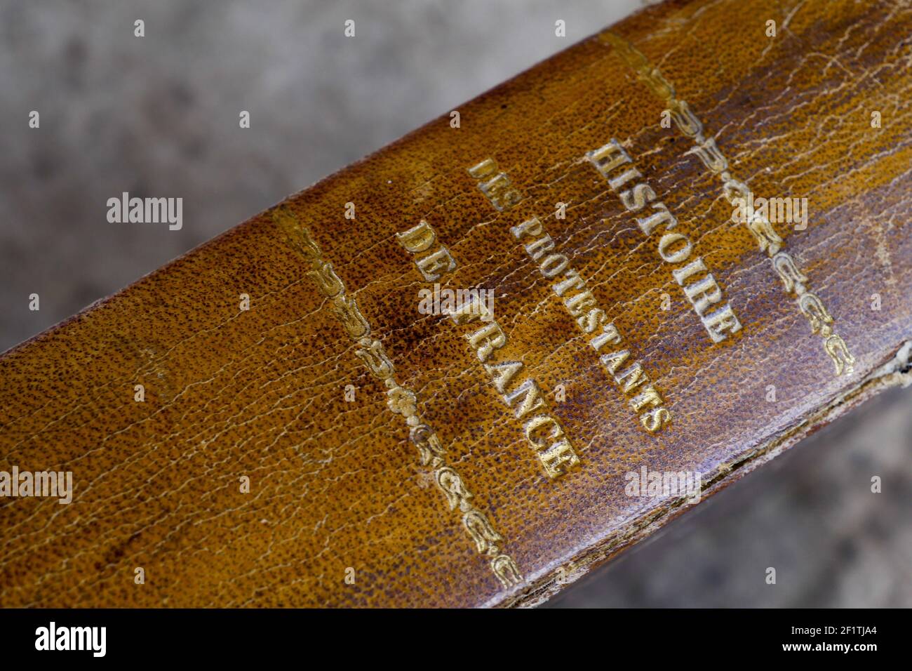 History of the french Protestants, France, 1874 Stock Photo - Alamy
