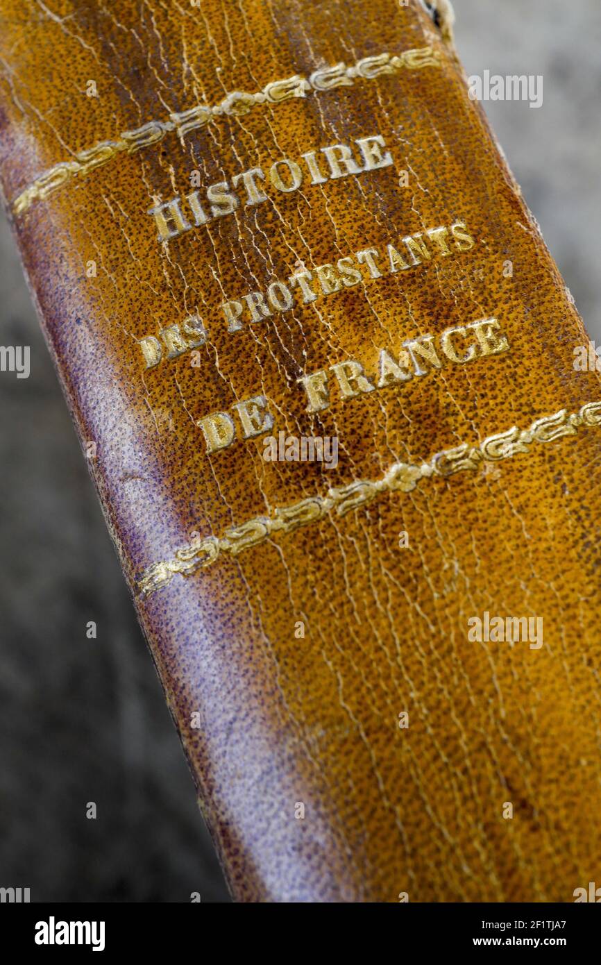 History of the french Protestants, France, 1874 Stock Photo - Alamy