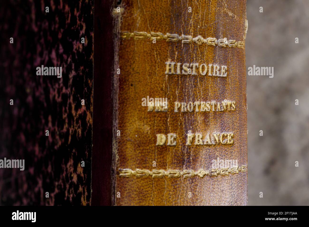 History of the french Protestants, France, 1874 Stock Photo - Alamy