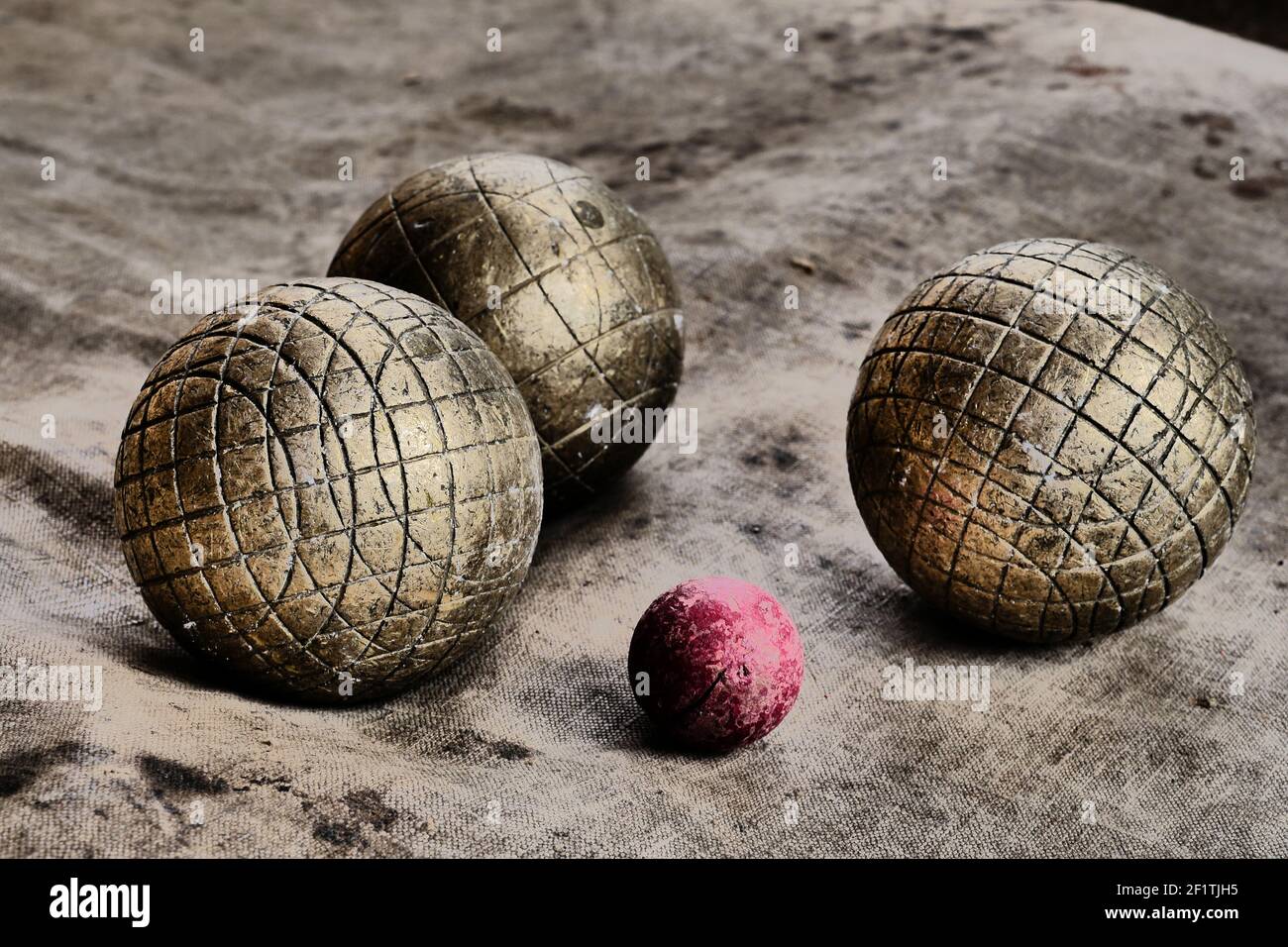 Petanque balls, Digitally filtered view, France Stock Photo - Alamy