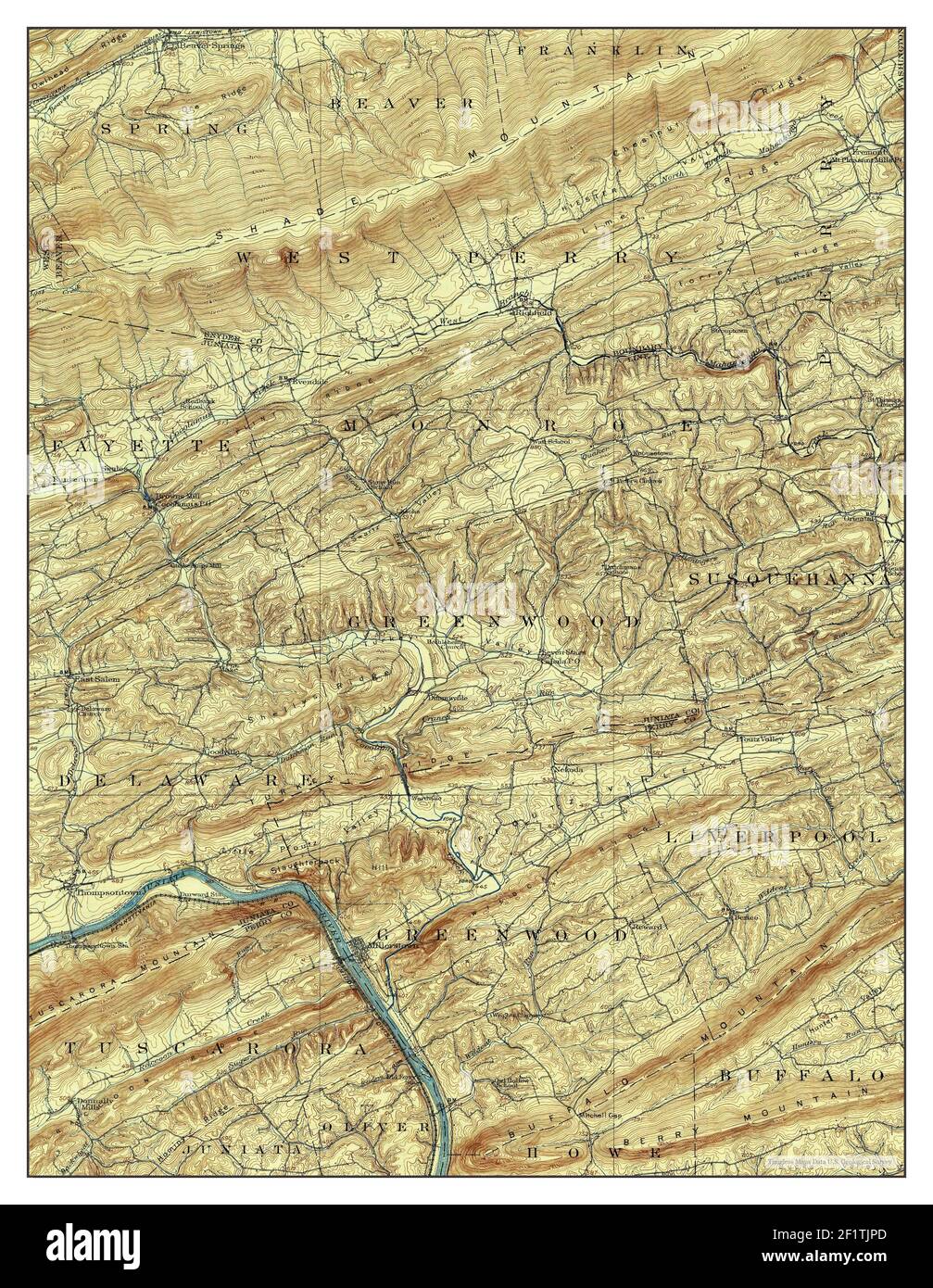 Millerstown, Pennsylvania, map 1907, 1:62500, United States of America ...