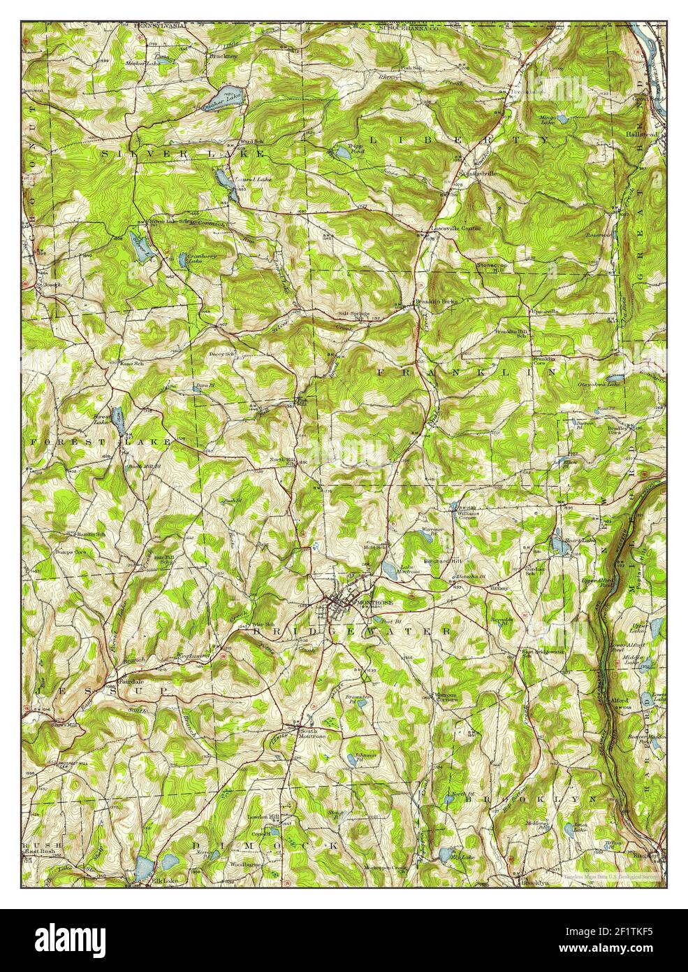 Montrose, Pennsylvania, map 1943, 1:62500, United States of America by ...