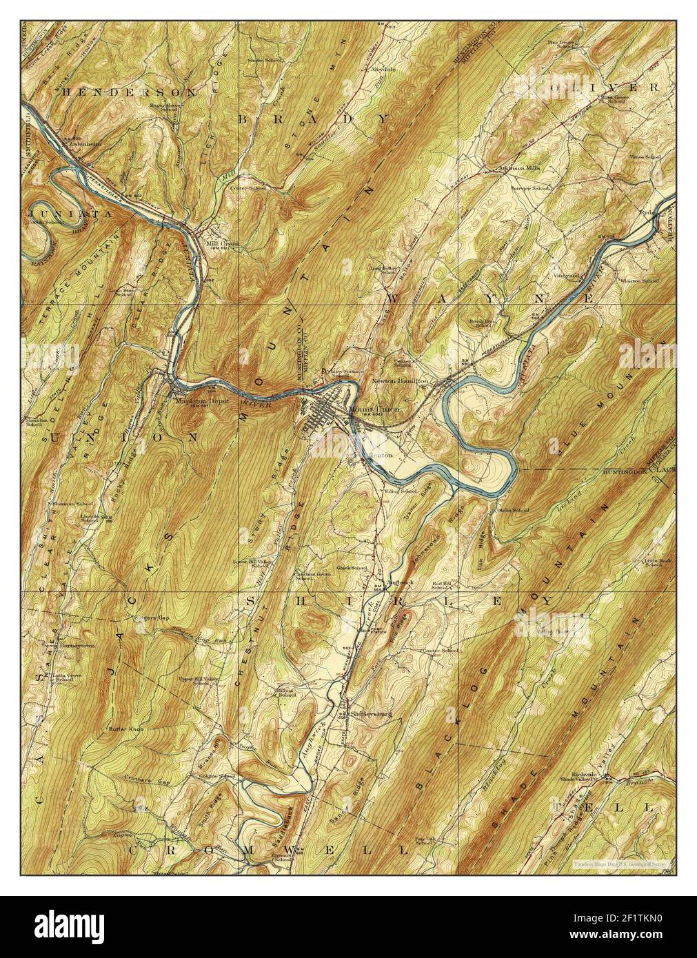 Mt Union, Pennsylvania, map 1924, 1:62500, United States of America by ...