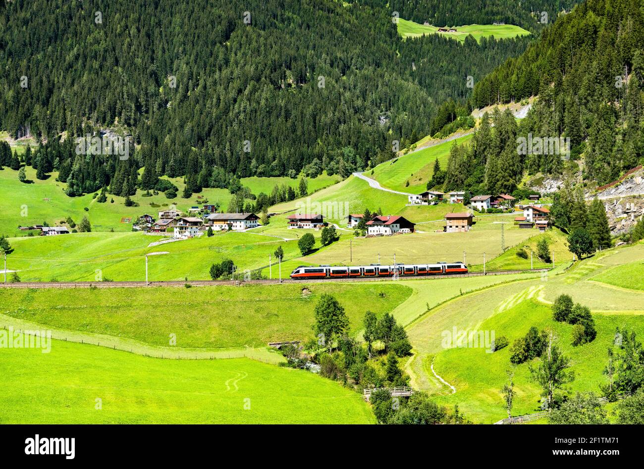 Regional train at the Brenner Pass in Austria Stock Photo - Alamy