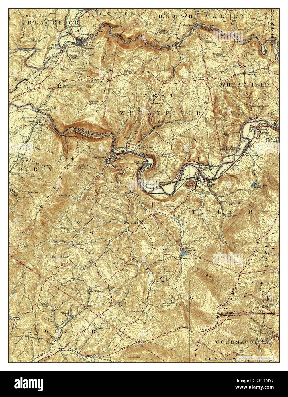 Map of florence pennsylvania hi-res stock photography and images - Alamy