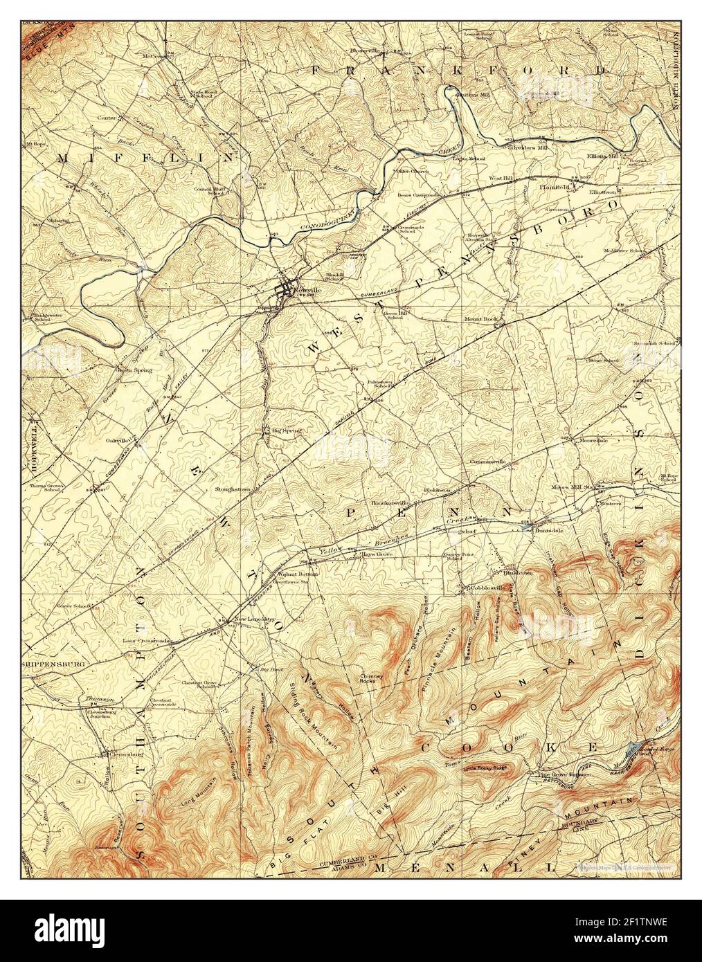Newville, Pennsylvania, map 1919, 1:62500, United States of America by ...