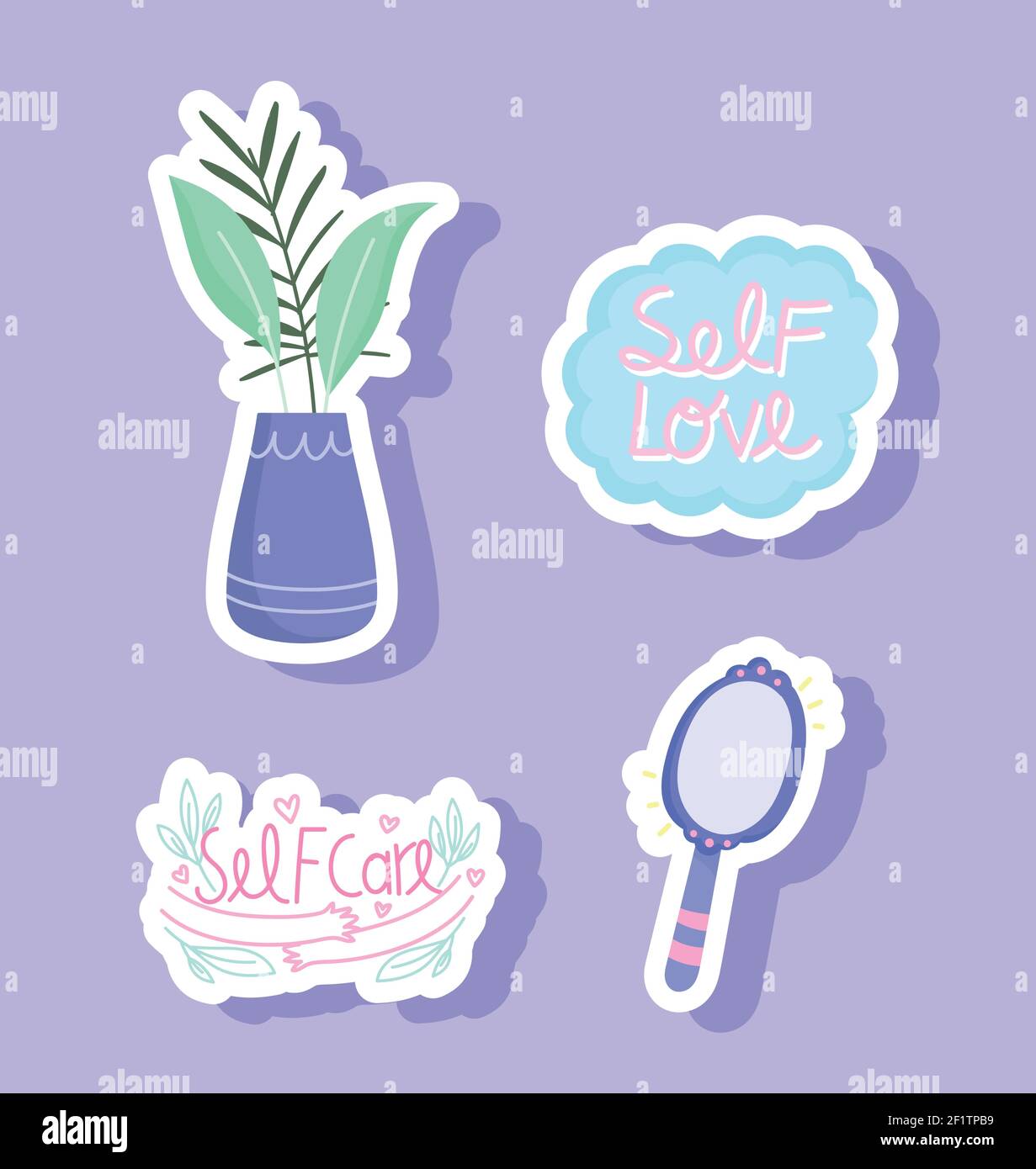 self acceptance mirror lettering icons Stock Vector Image & Art - Alamy