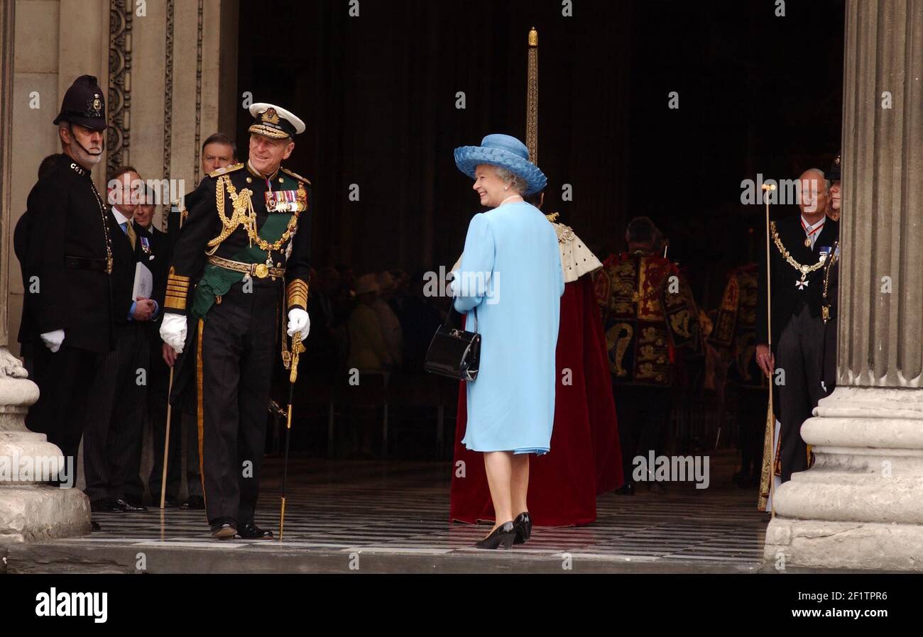 *ROTA* The Queen enters St Pauls this morning for a special service to ...