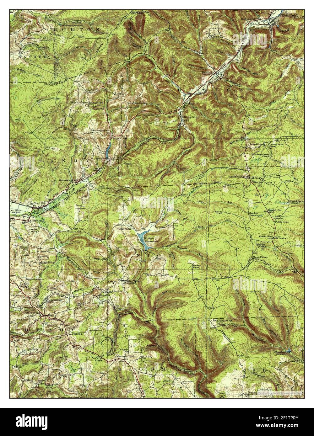 Penfield Pennsylvania Map High Resolution Stock Photography and Images ...