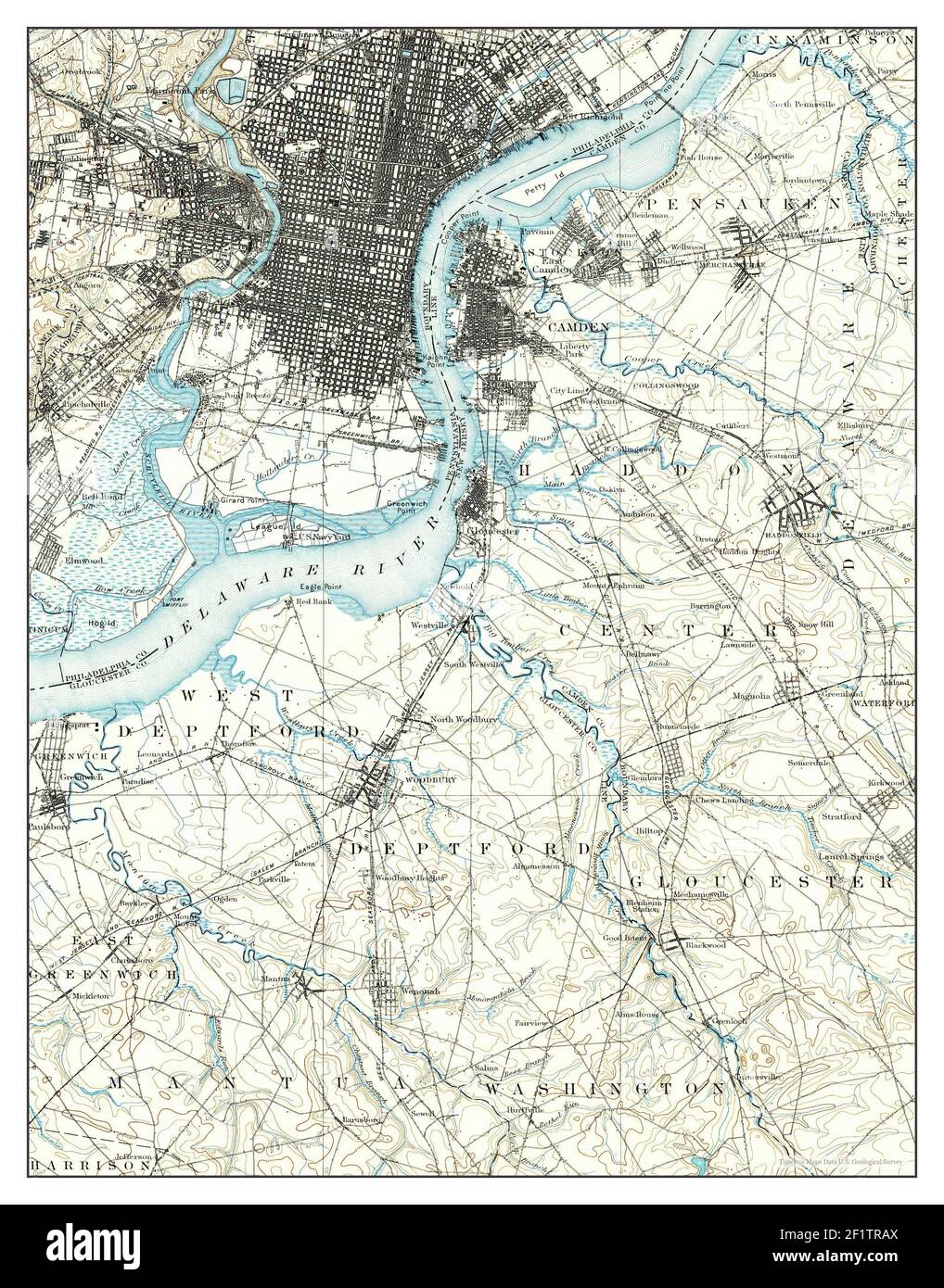 Philadelphia, Pennsylvania, map 1894, 1:62500, United States of America ...
