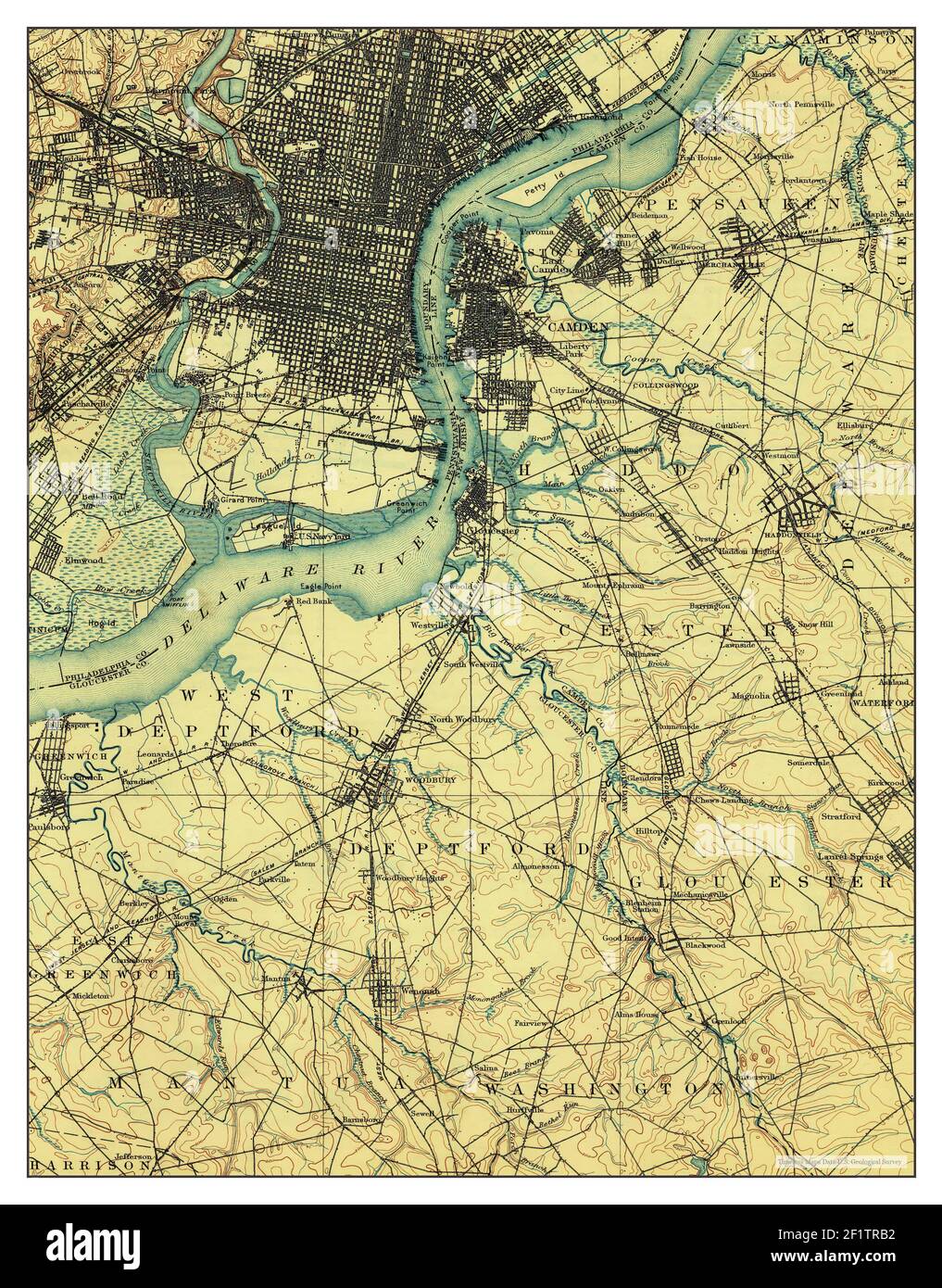 Philadelphia, Pennsylvania, map 1898, 1:62500, United States of America ...