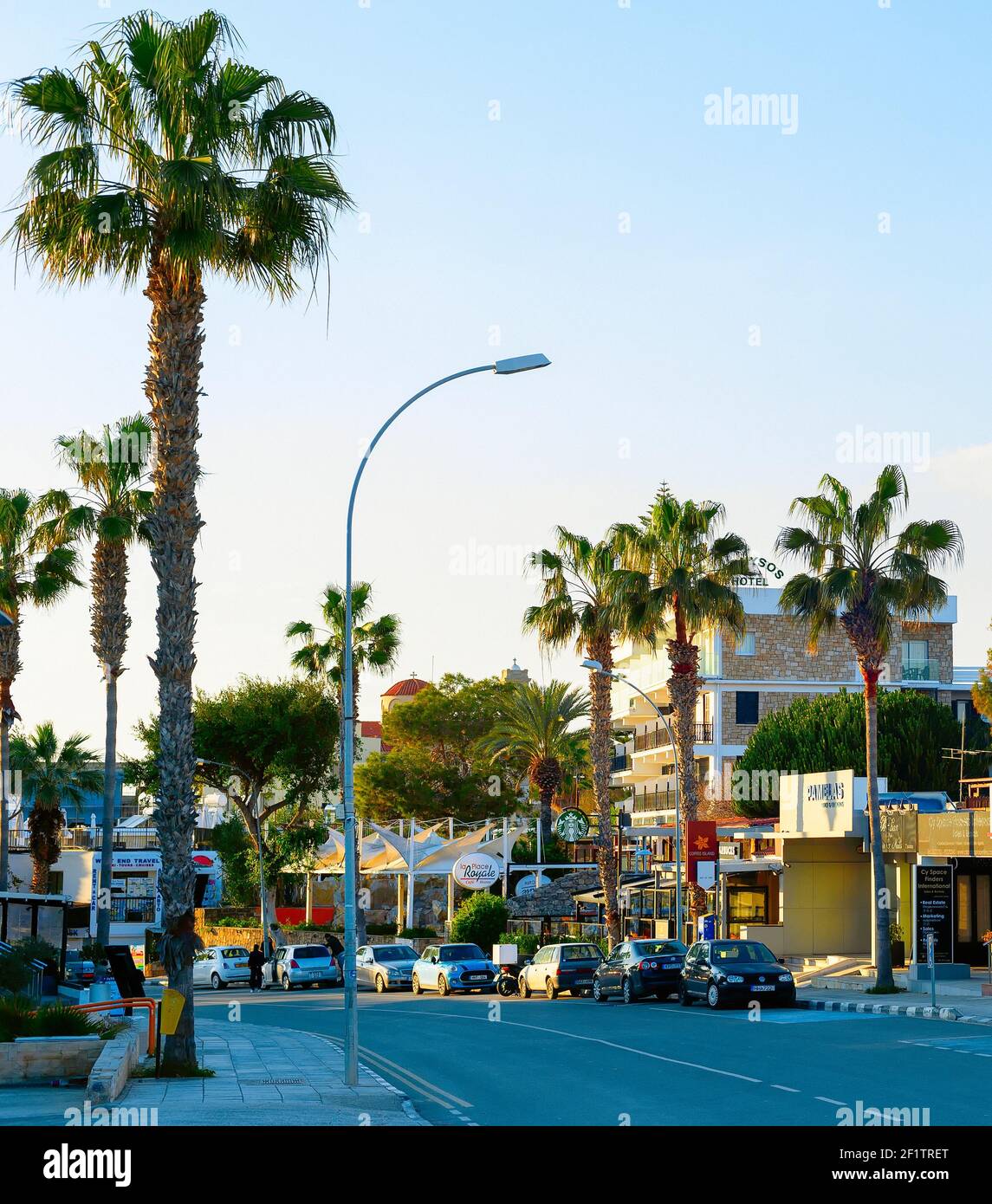 Cityscape, Paphos downtown street, Cyprus Stock Photo - Alamy
